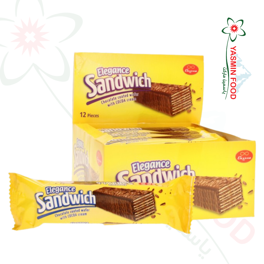 Yellow Chocolate Elegance Sandwich 12 Pieces - Yasmin Food