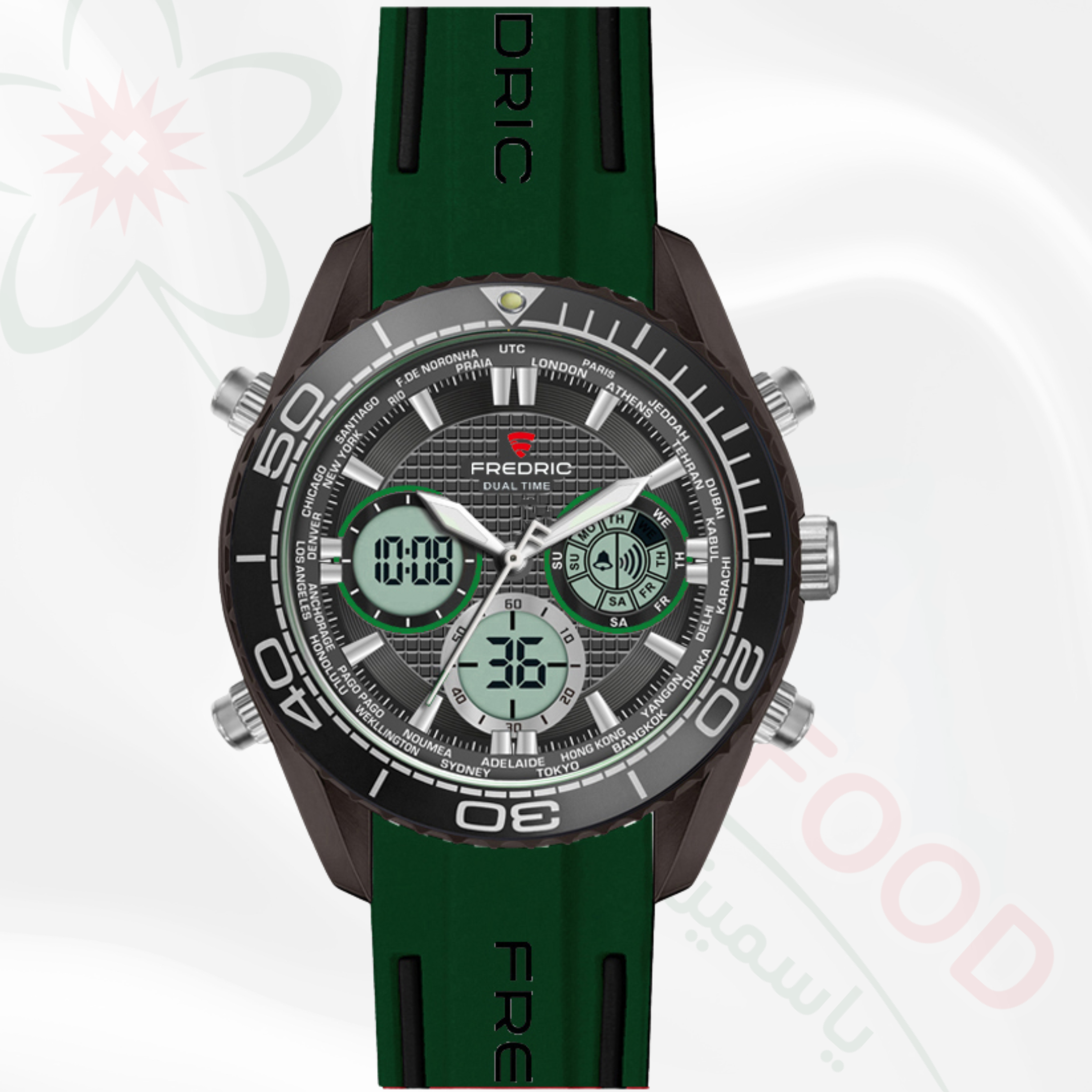 FREDRIC Dual Time Sport Watch Analog × Digital - Yasmin Food